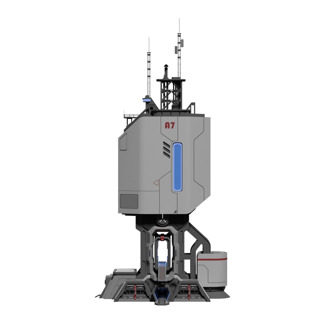 Sci-fi Industry Building Tower 3D Model - TurboSquid 2072569