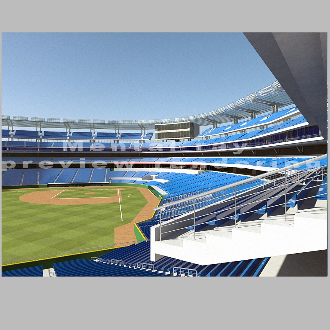 3d Baseball Stadium Field