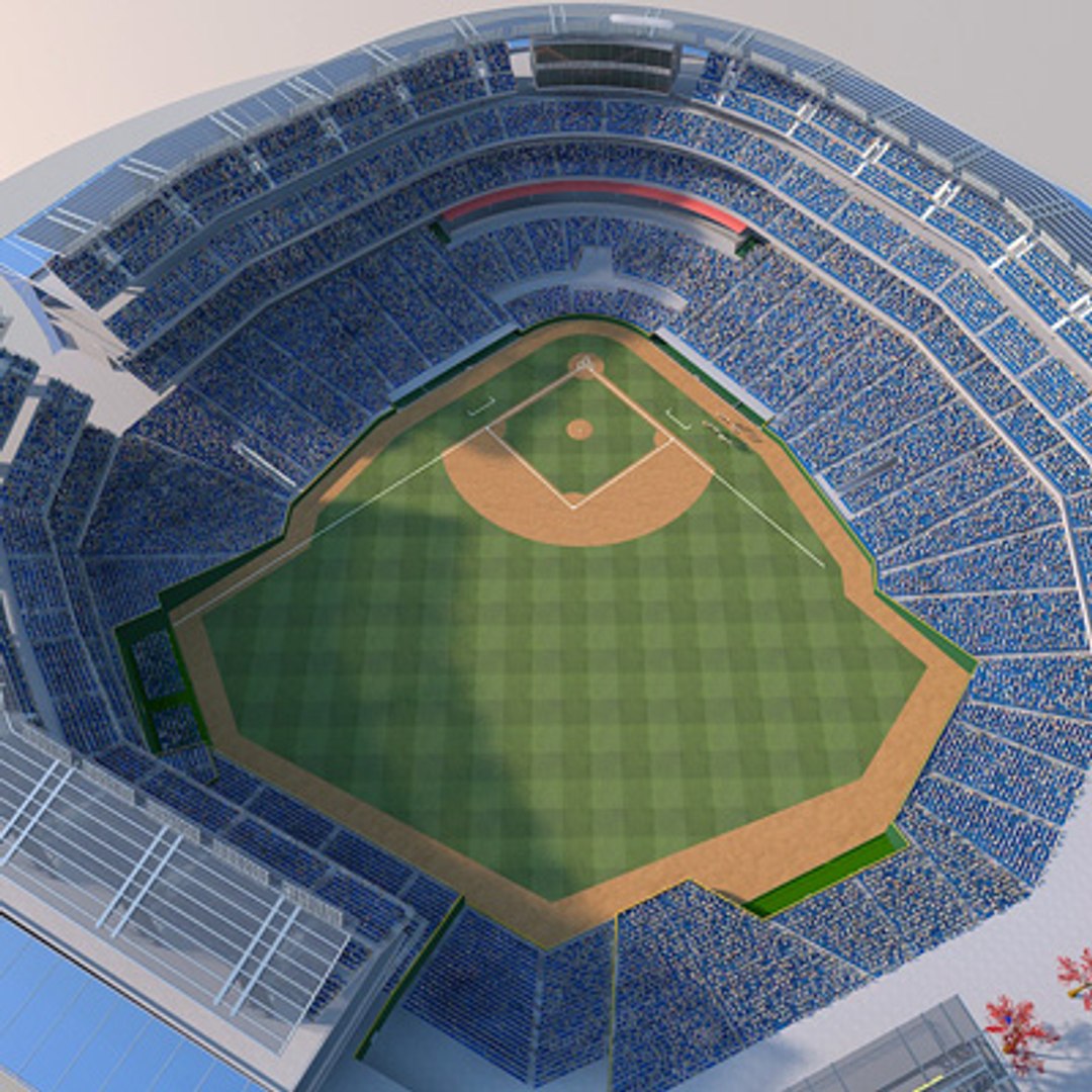 3d baseball stadium field