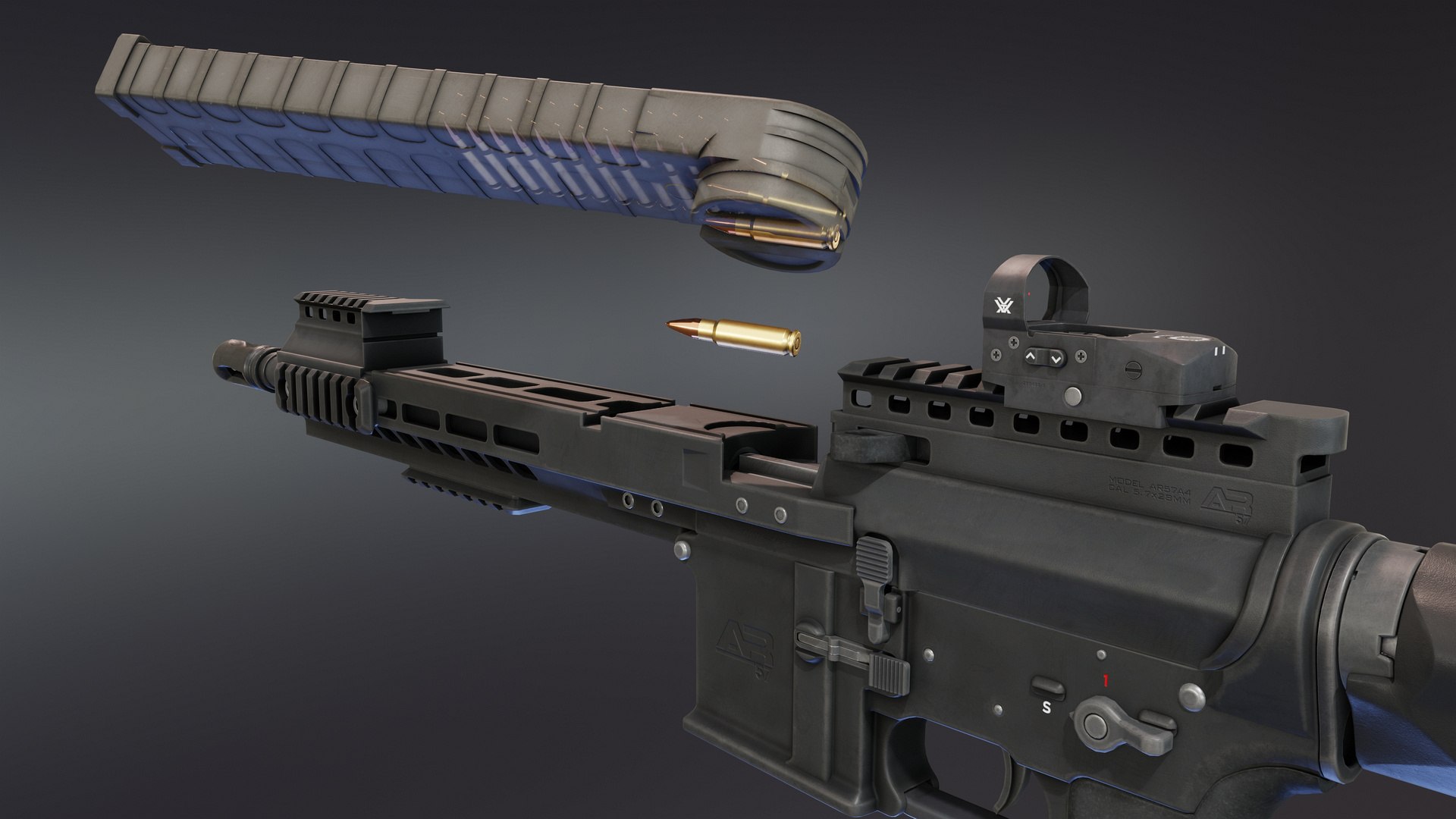 AR57 Rifle 3D Model - TurboSquid 1827656