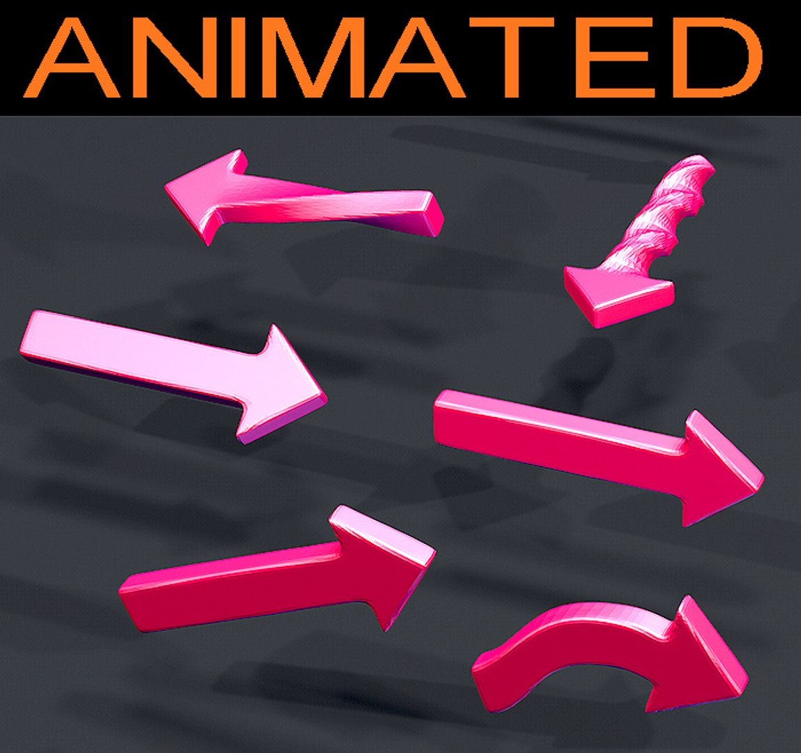 14 arrow animations 3D model - TurboSquid 1178262