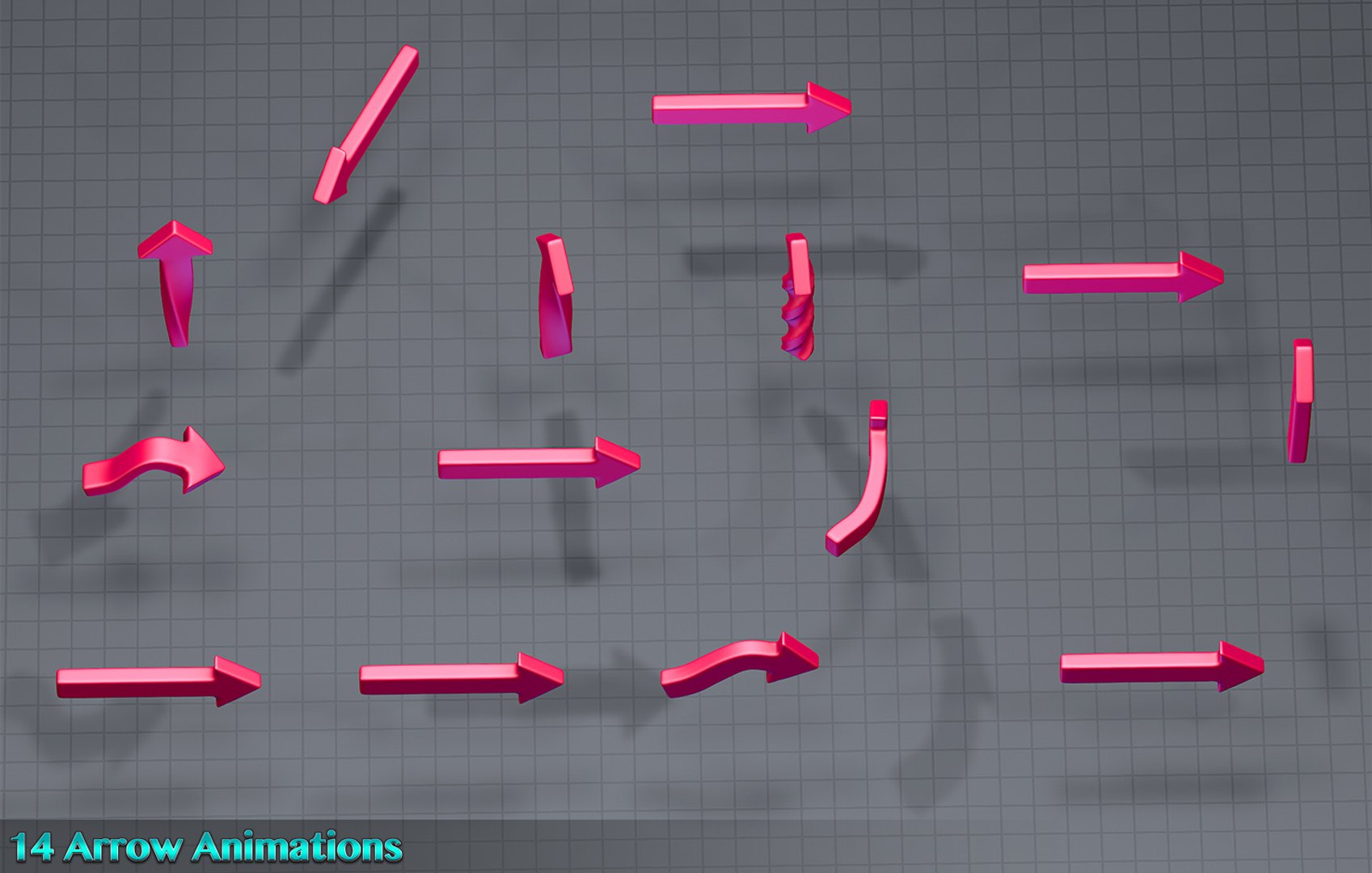 14 arrow animations 3D model - TurboSquid 1178262