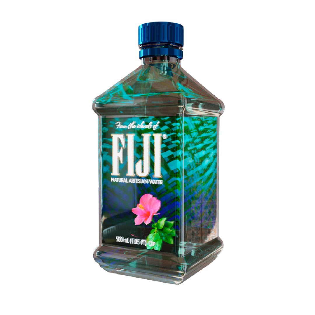 FIJI Water Bottle High and Low Poly 3D - TurboSquid 1819148