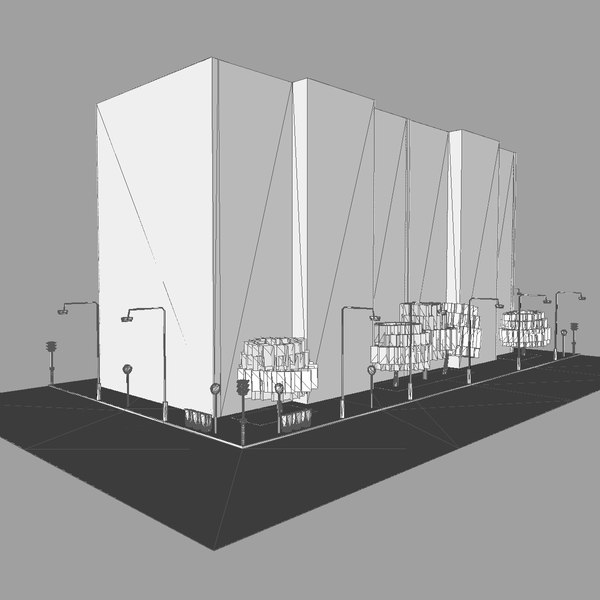 city block 9 street 3d 3ds