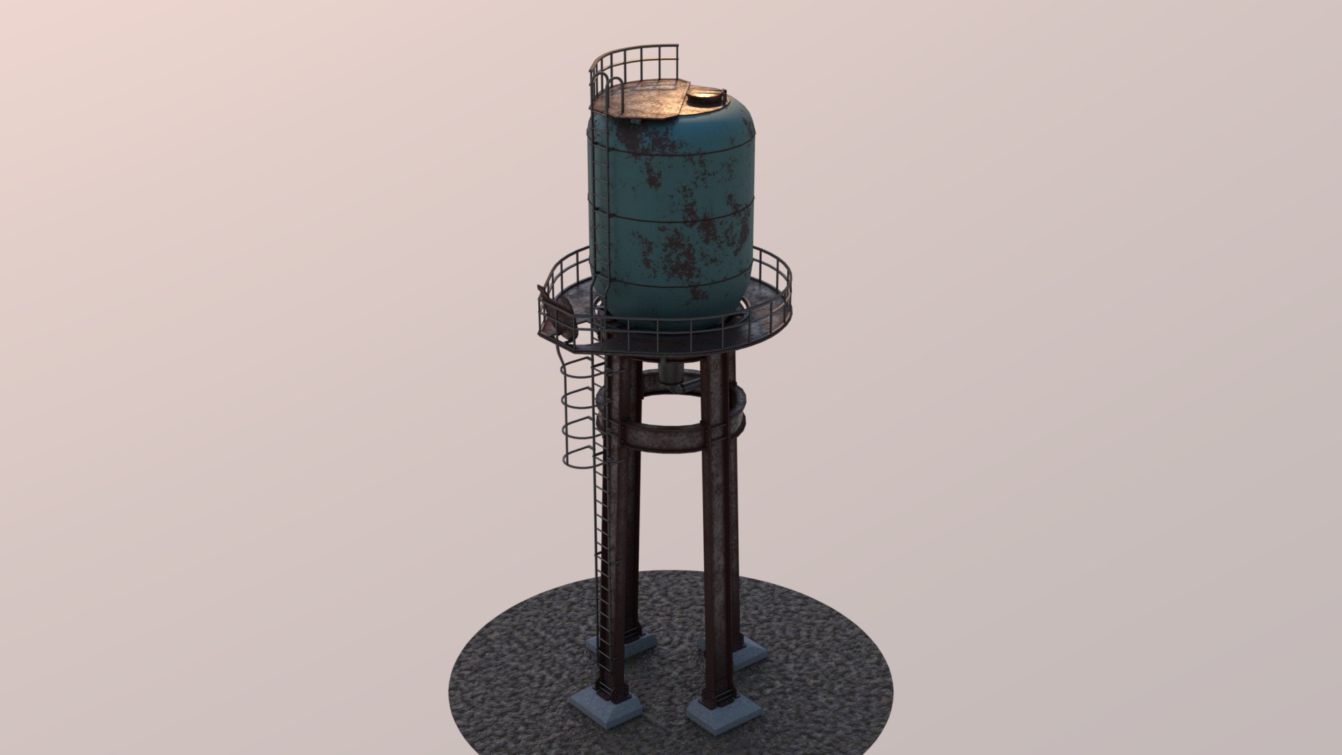 Water Tower Model - TurboSquid 1865071