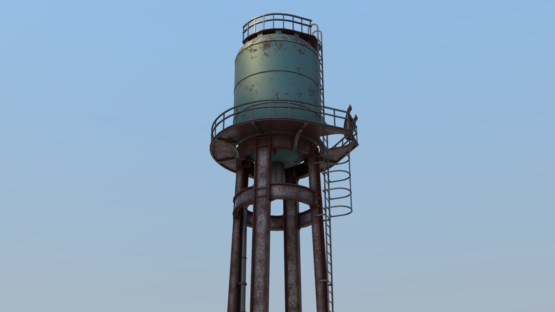 Water Tower Model - TurboSquid 1865071