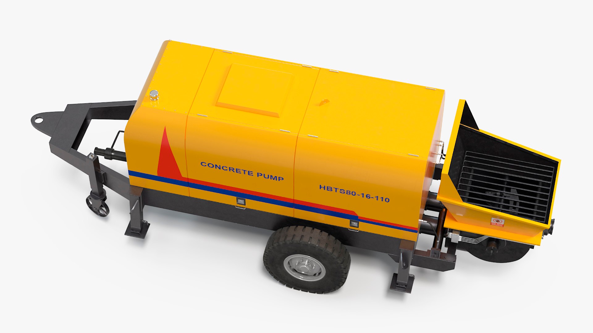 Portable Concrete Pump HBTS80 Model - TurboSquid 2287710