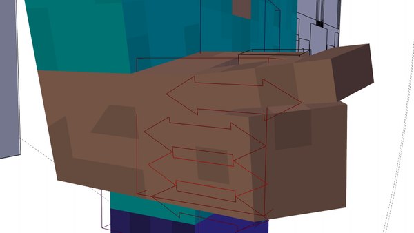 blender rig minecraft fingers 3d blend