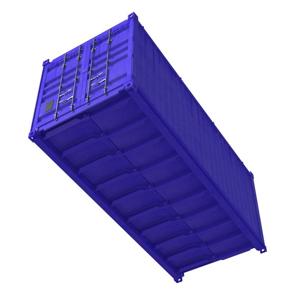 3d collapsible iso container blue