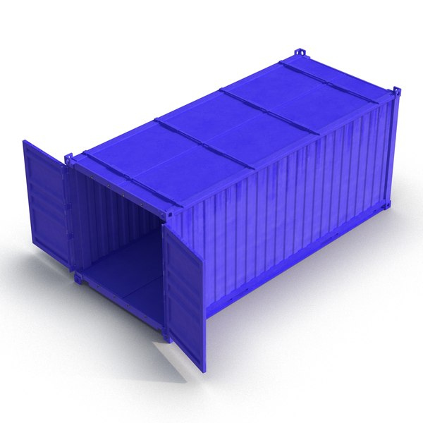 3d collapsible iso container blue