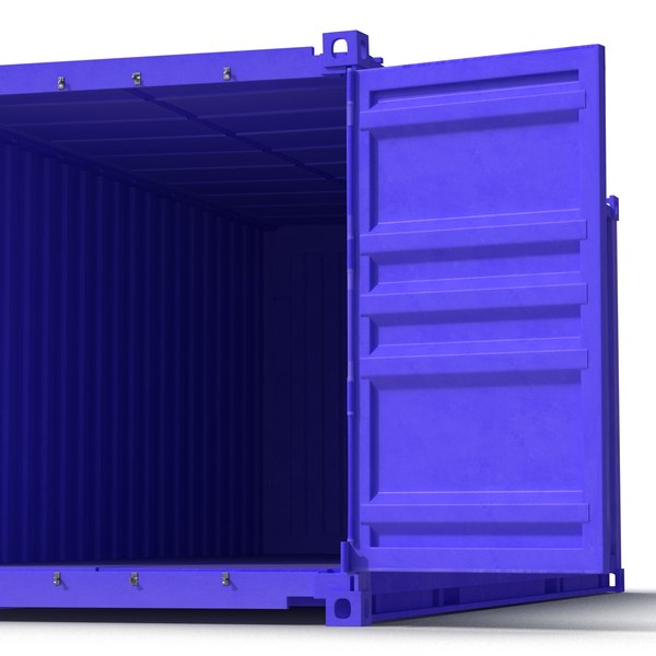 3d collapsible iso container blue