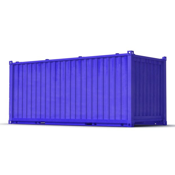 3d collapsible iso container blue