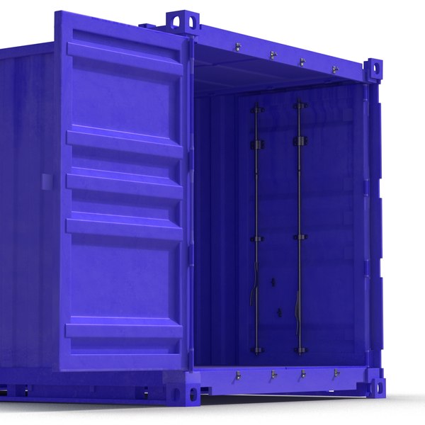 3d collapsible iso container blue