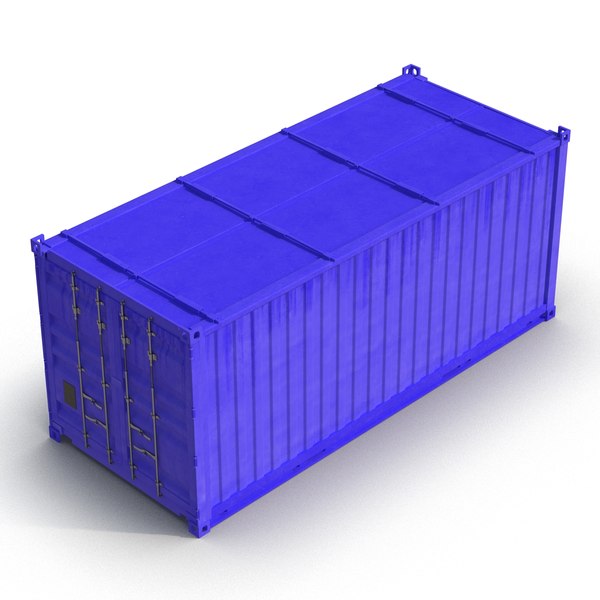 3d collapsible iso container blue