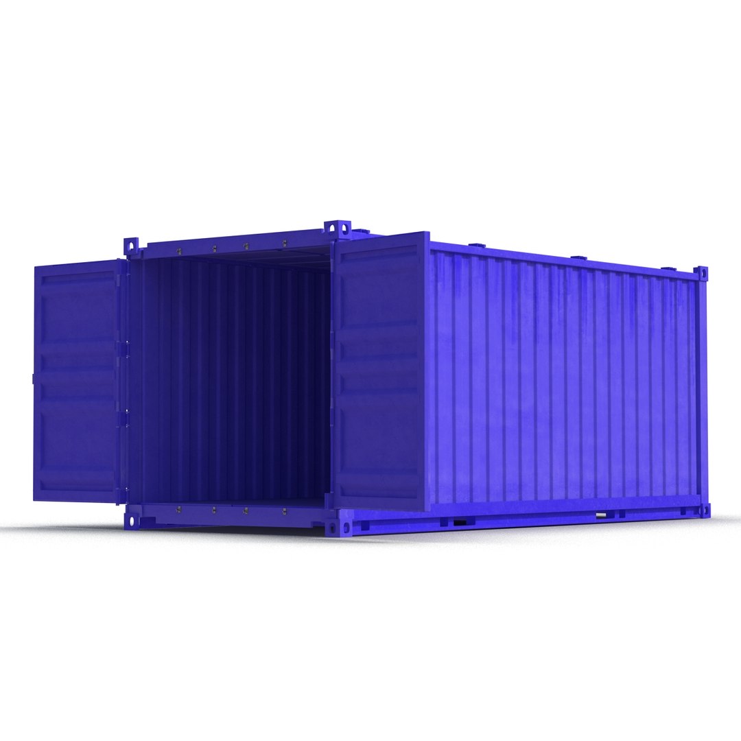 3d Collapsible Iso Container Blue