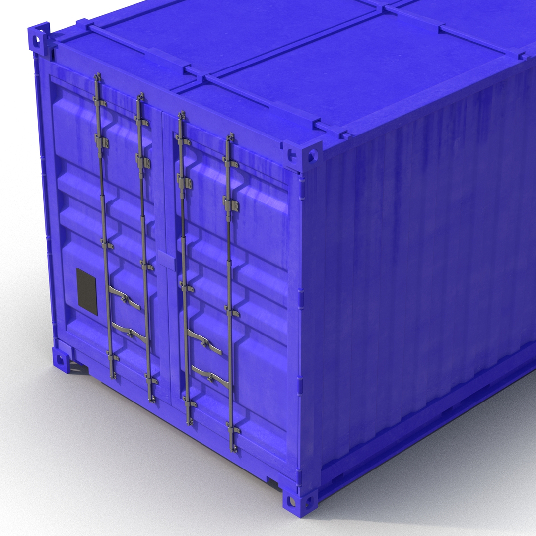 3d collapsible iso container blue