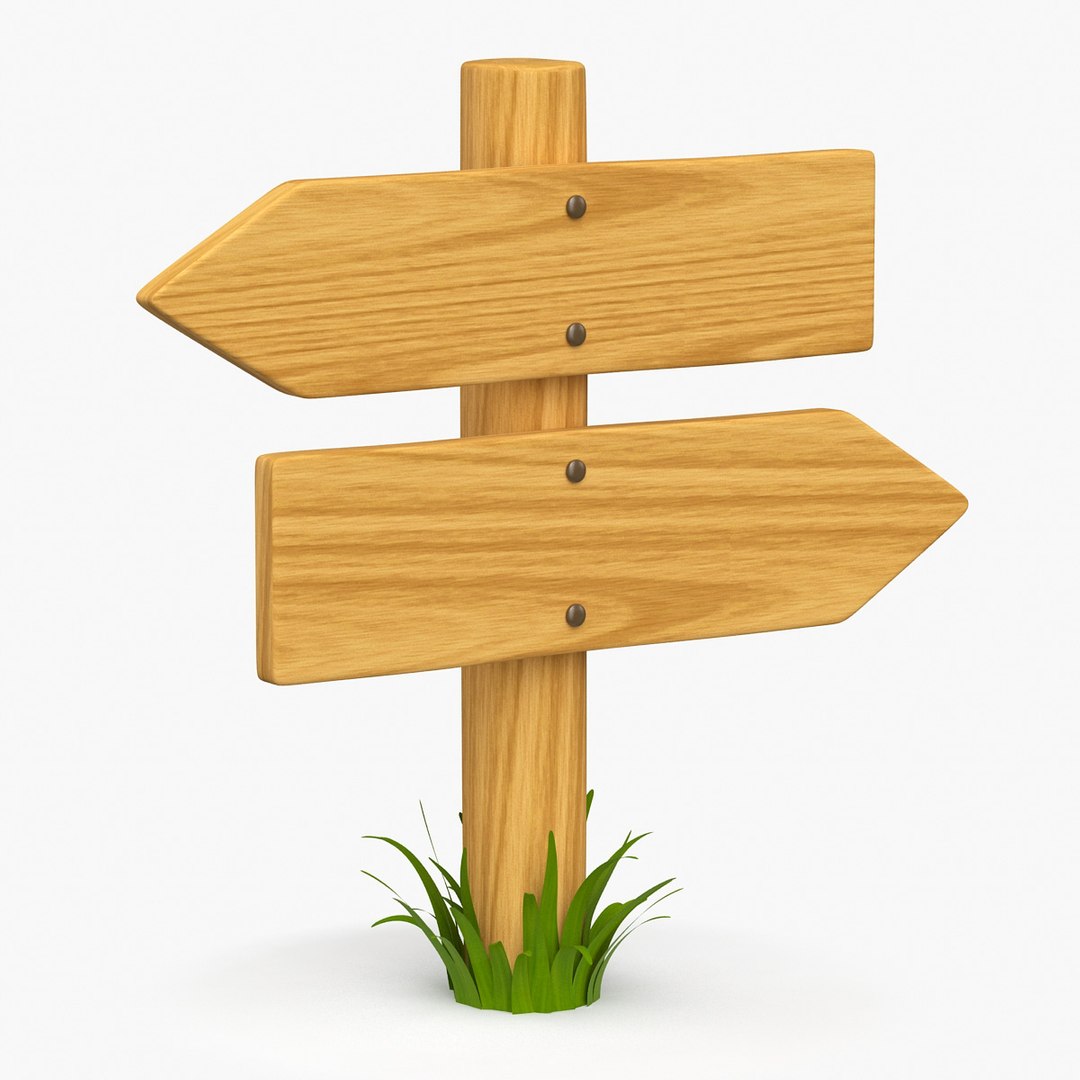 Trail Sign 3D Model - TurboSquid 1542235