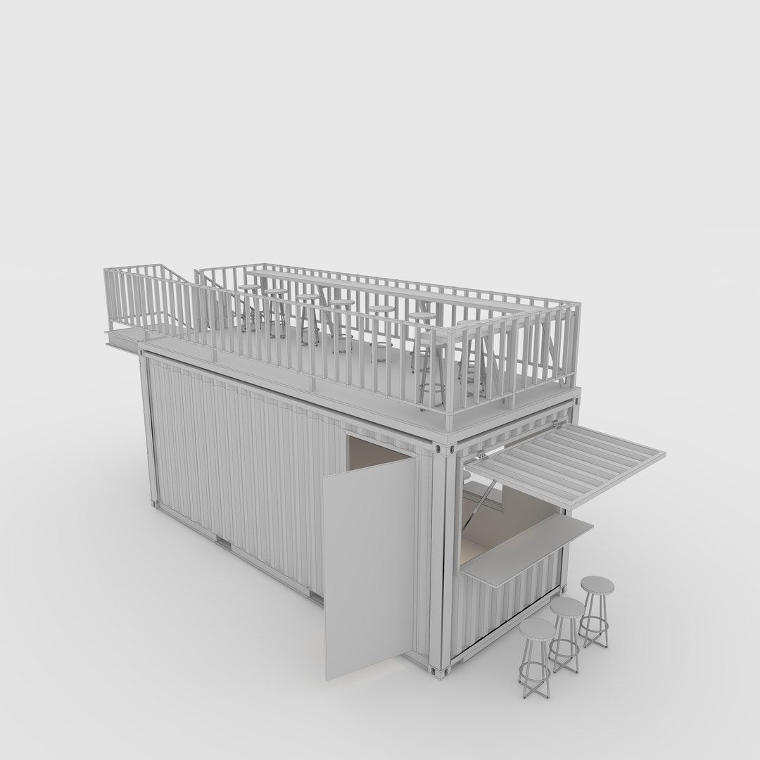 3D Container Bar 1 - TurboSquid 2124861