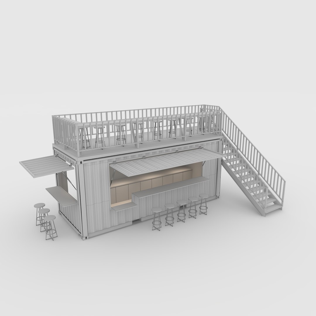 3D Container Bar 1 - TurboSquid 2124861