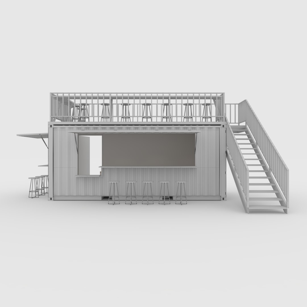 3D Container Bar 1 - TurboSquid 2124861