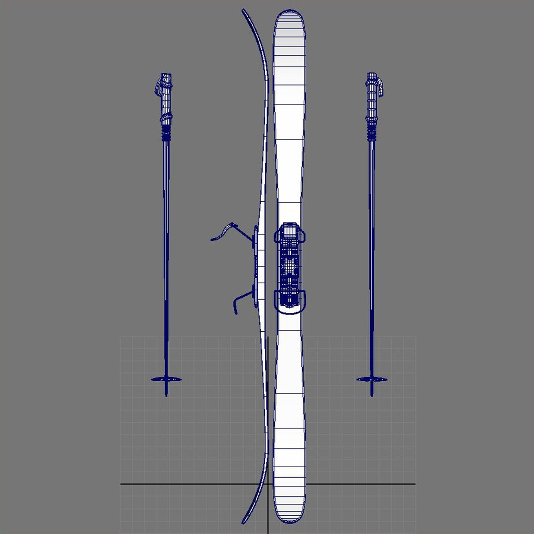 3d ski board model