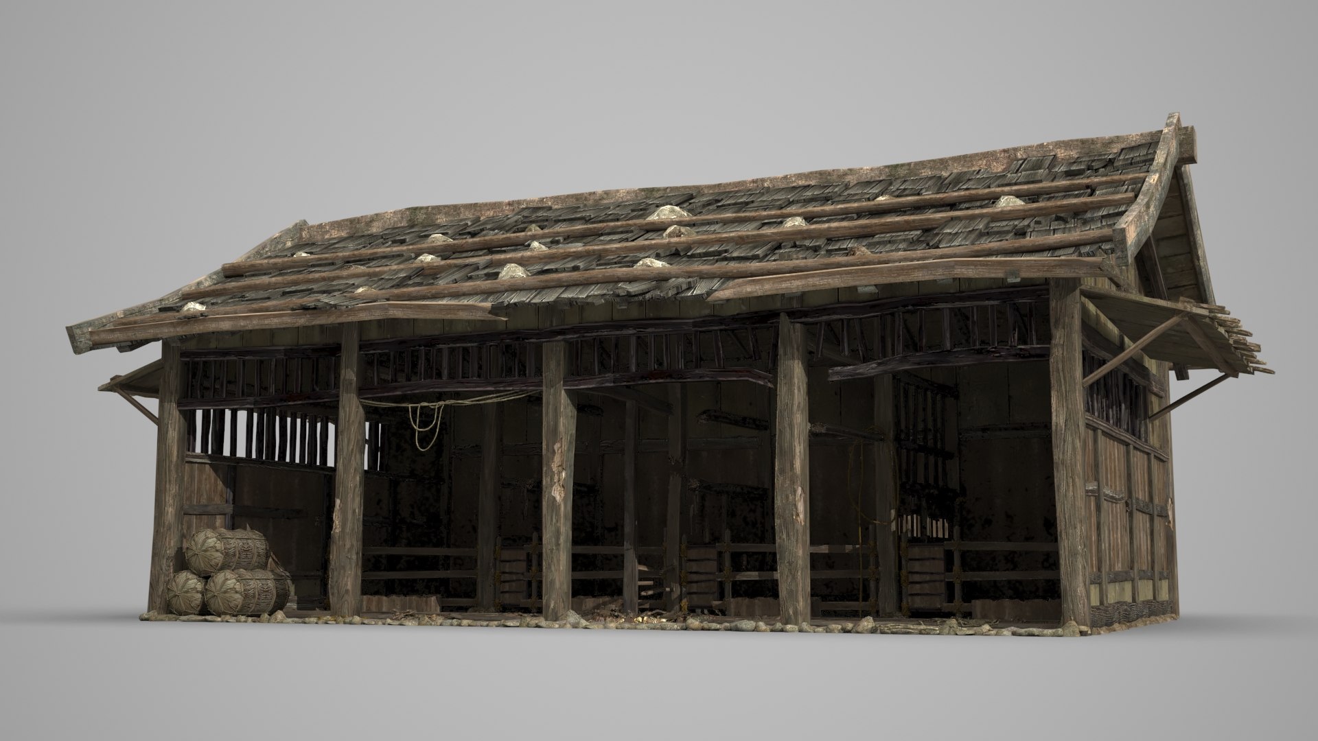 modelo 3d Stables in ancient Asian Architecture - TurboSquid 1881523