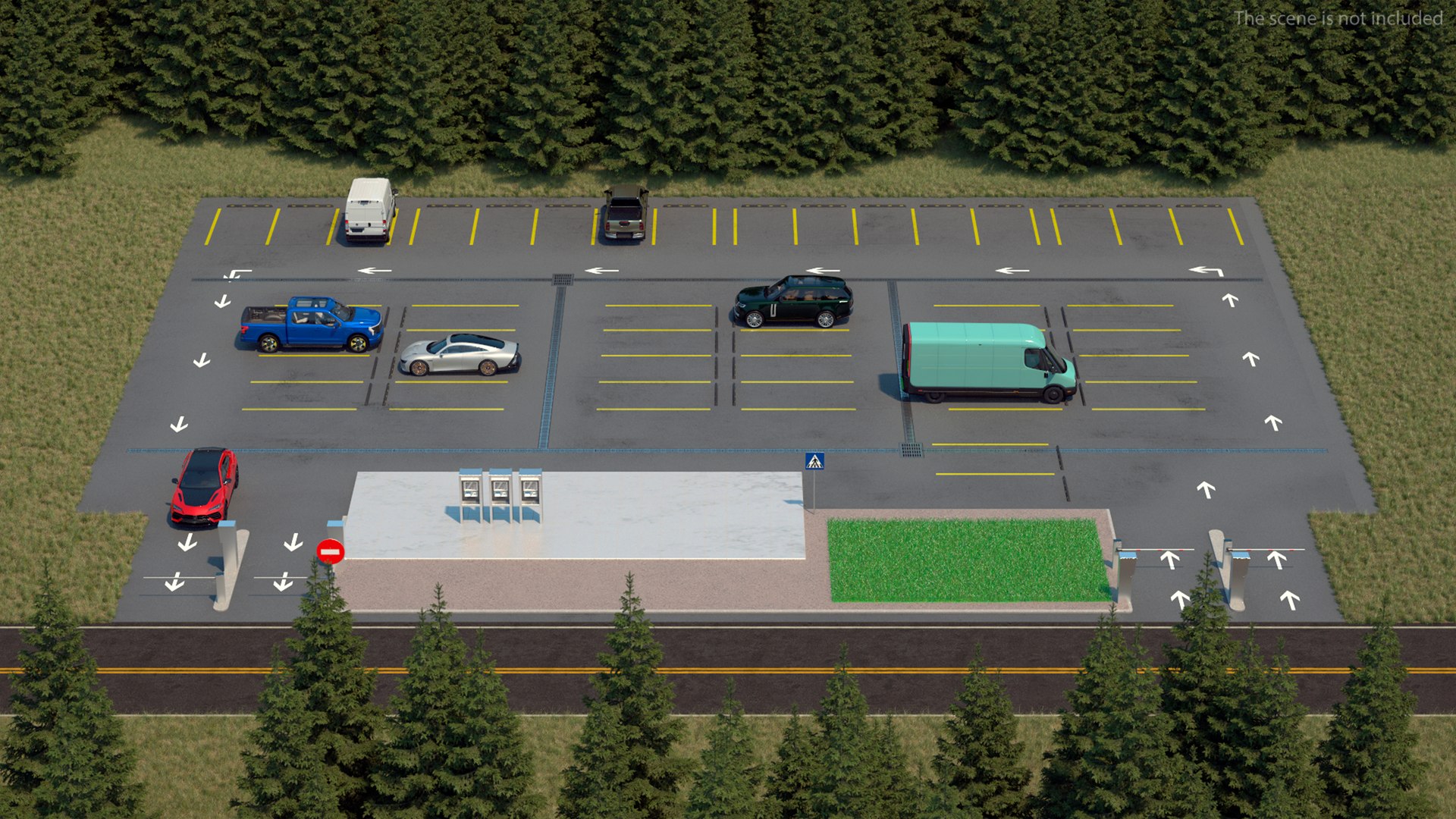 3D Model Parking Place Fur - TurboSquid 2105082