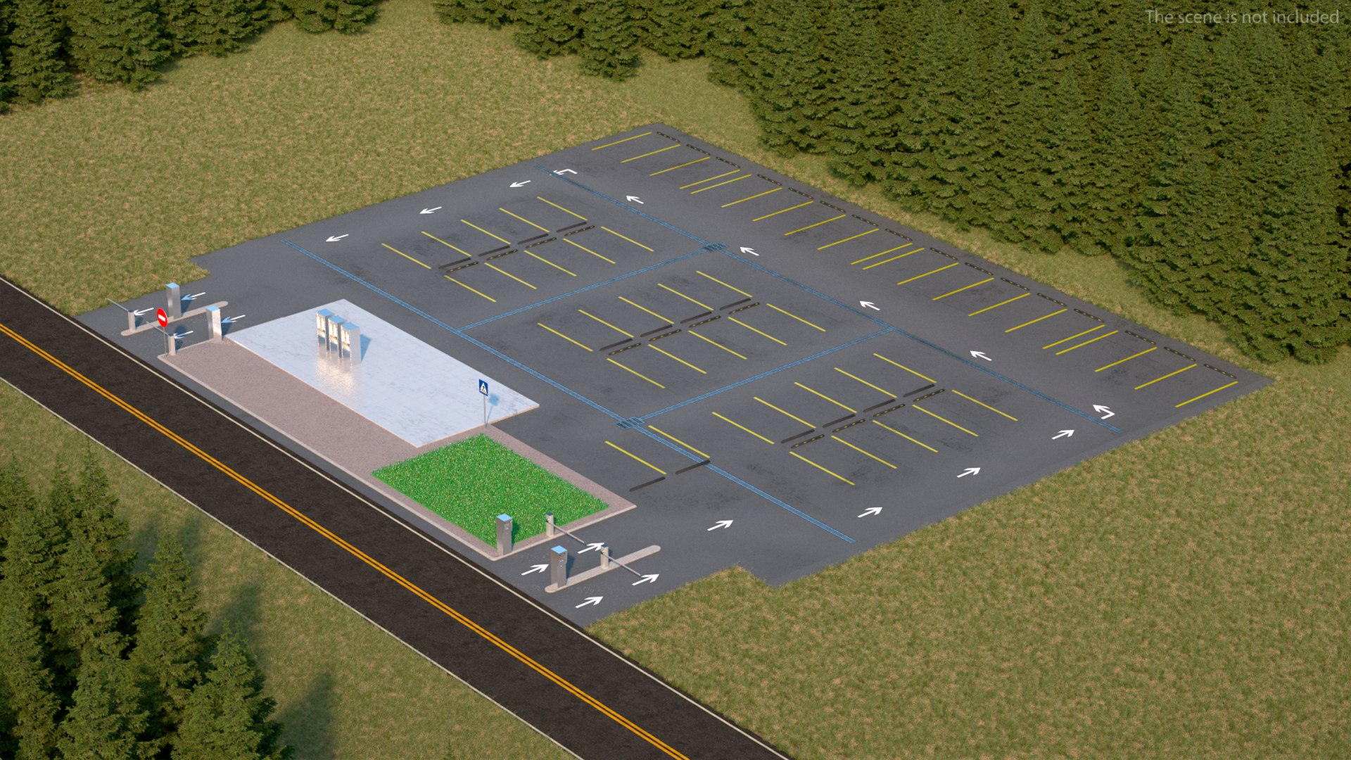 3D Model Parking Place Fur - TurboSquid 2105082