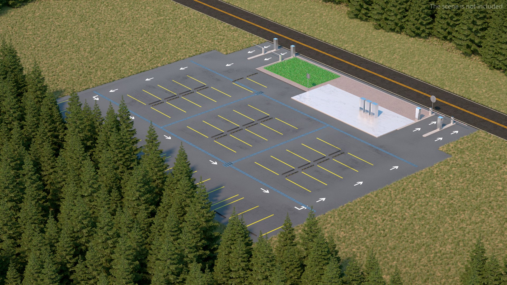 3D Model Parking Place Fur - TurboSquid 2105082