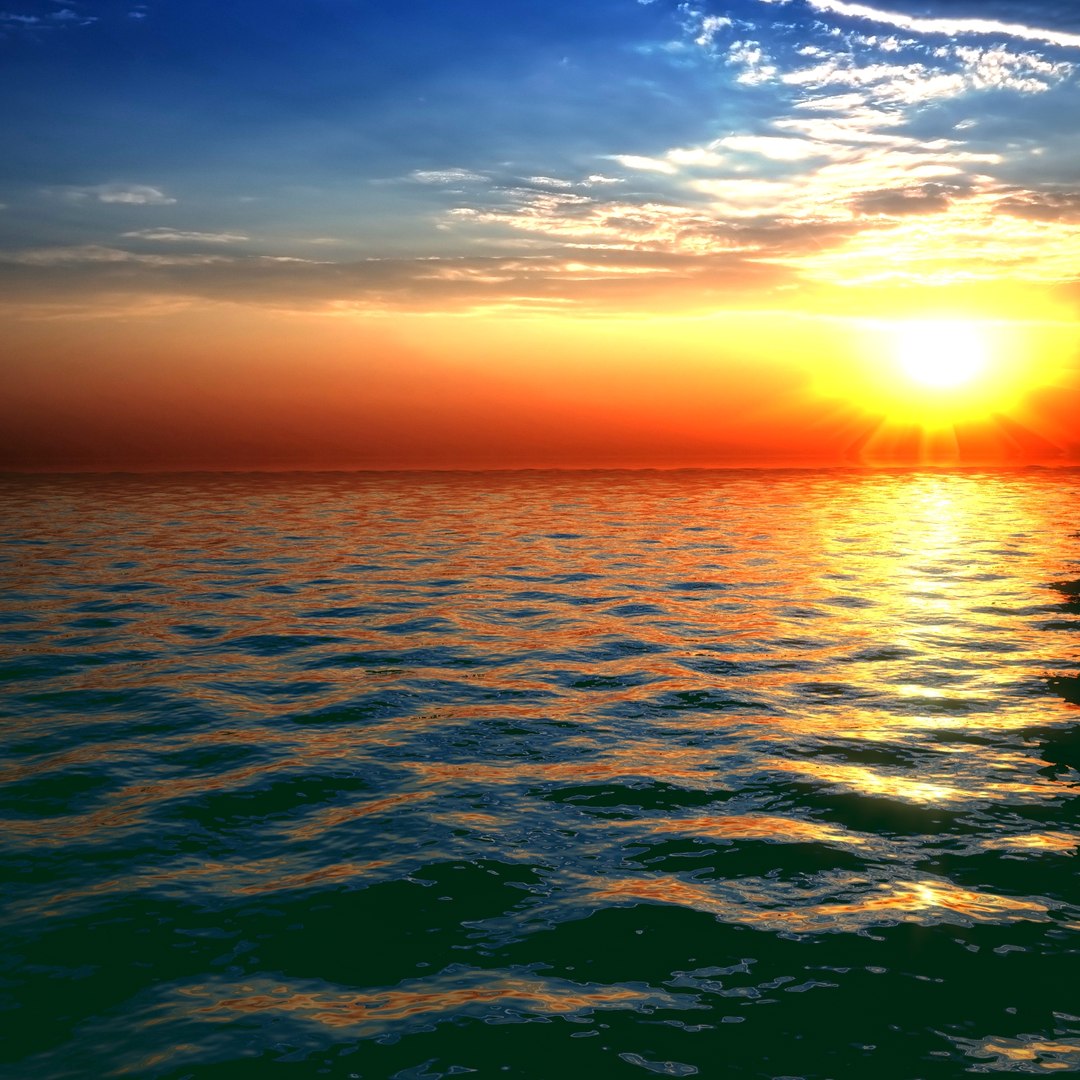 3D Dawn Sea Water - TurboSquid 1368221