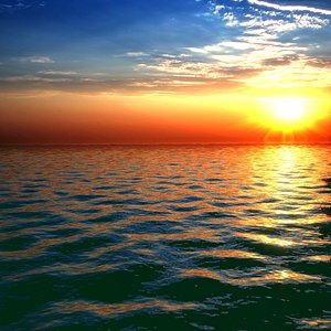 3D sunset sea - TurboSquid 1367438