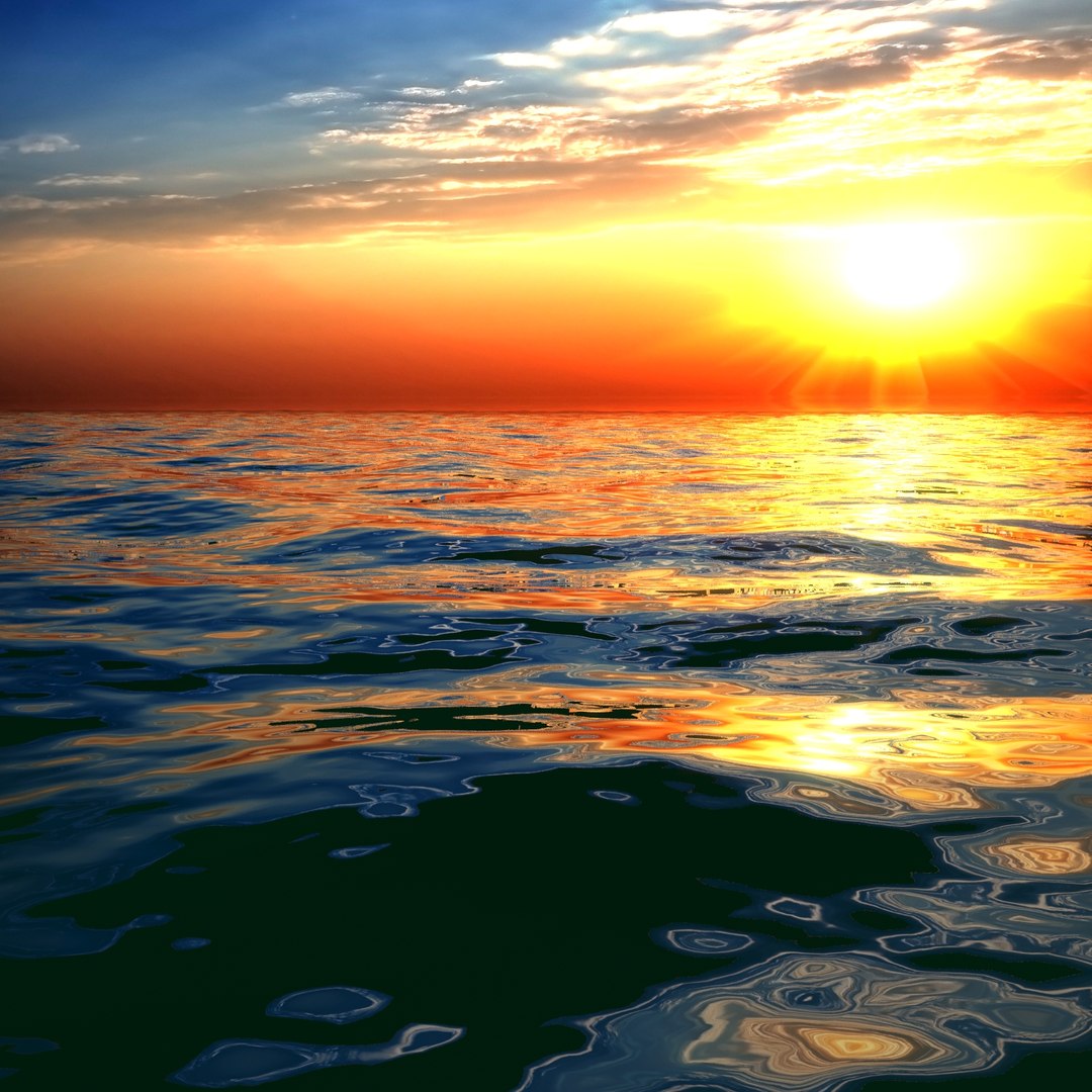 3D Dawn Sea Water - TurboSquid 1368221