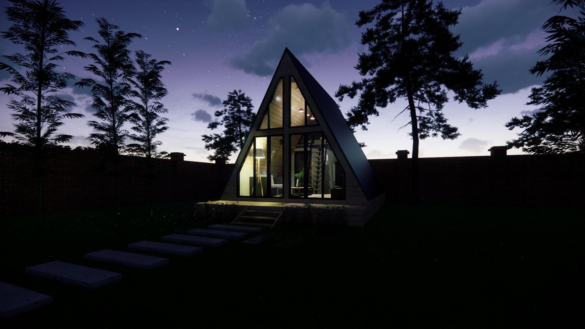 3D Model A FRAME HOUSE1 - TurboSquid 2257079