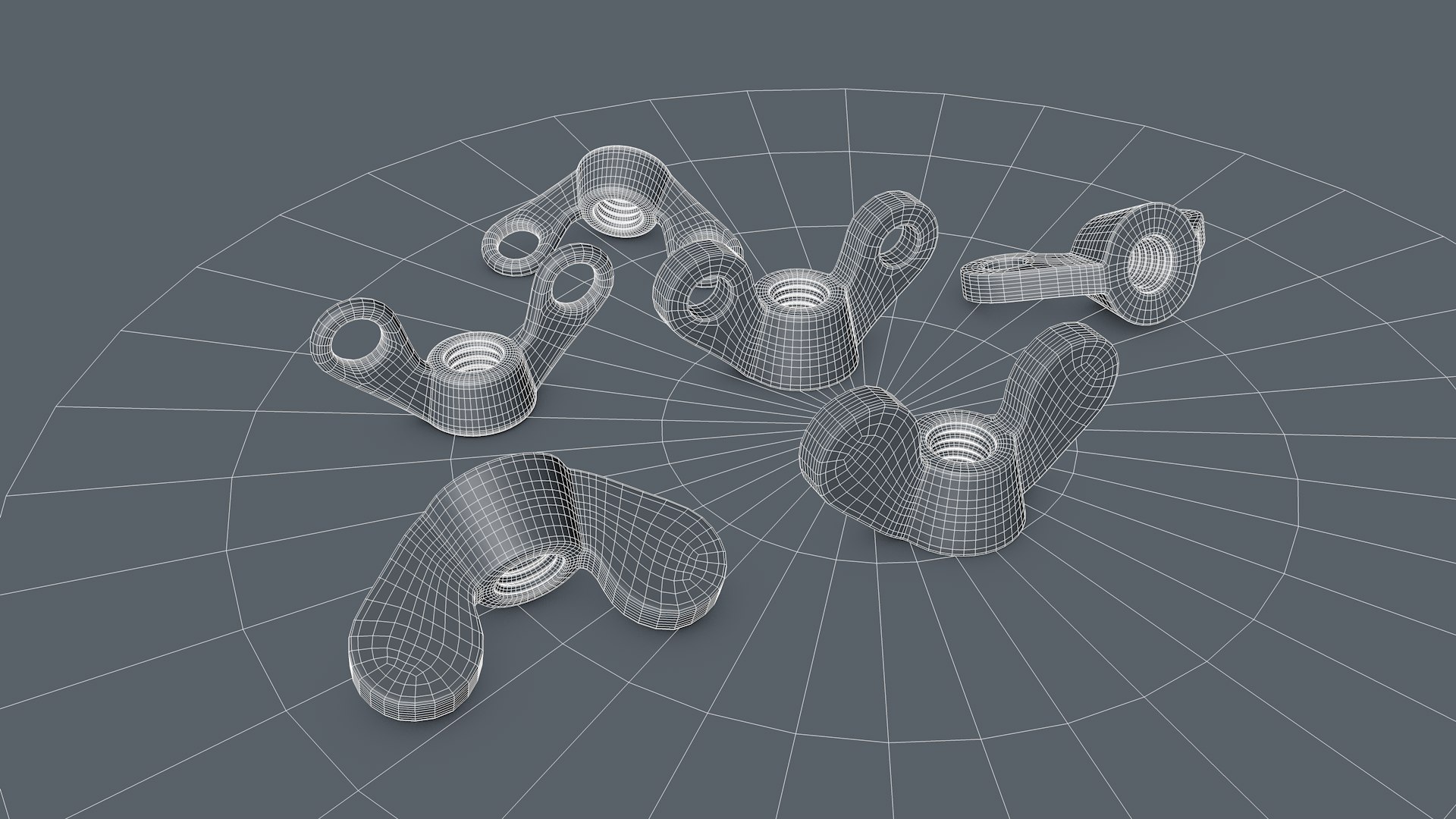 3D Wingnut Nut Model - TurboSquid 1317213