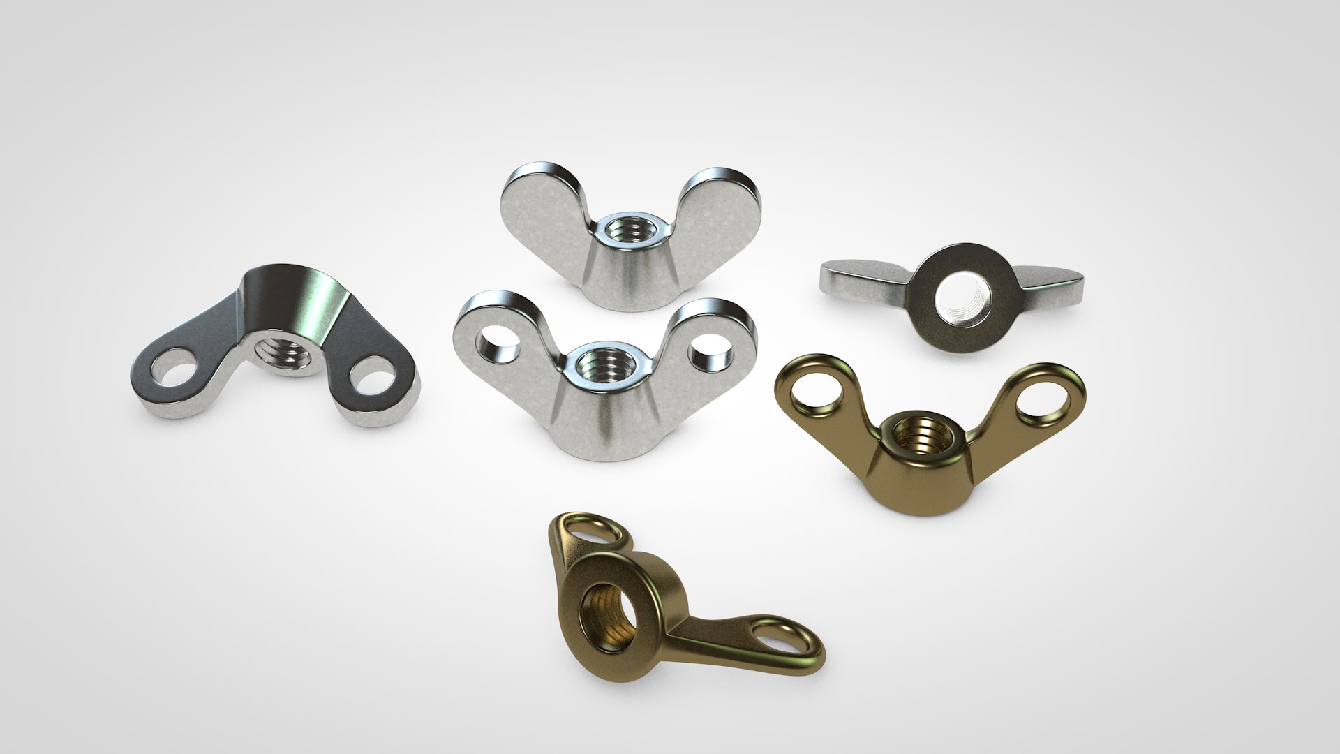 3D Wingnut Nut Model - TurboSquid 1317213