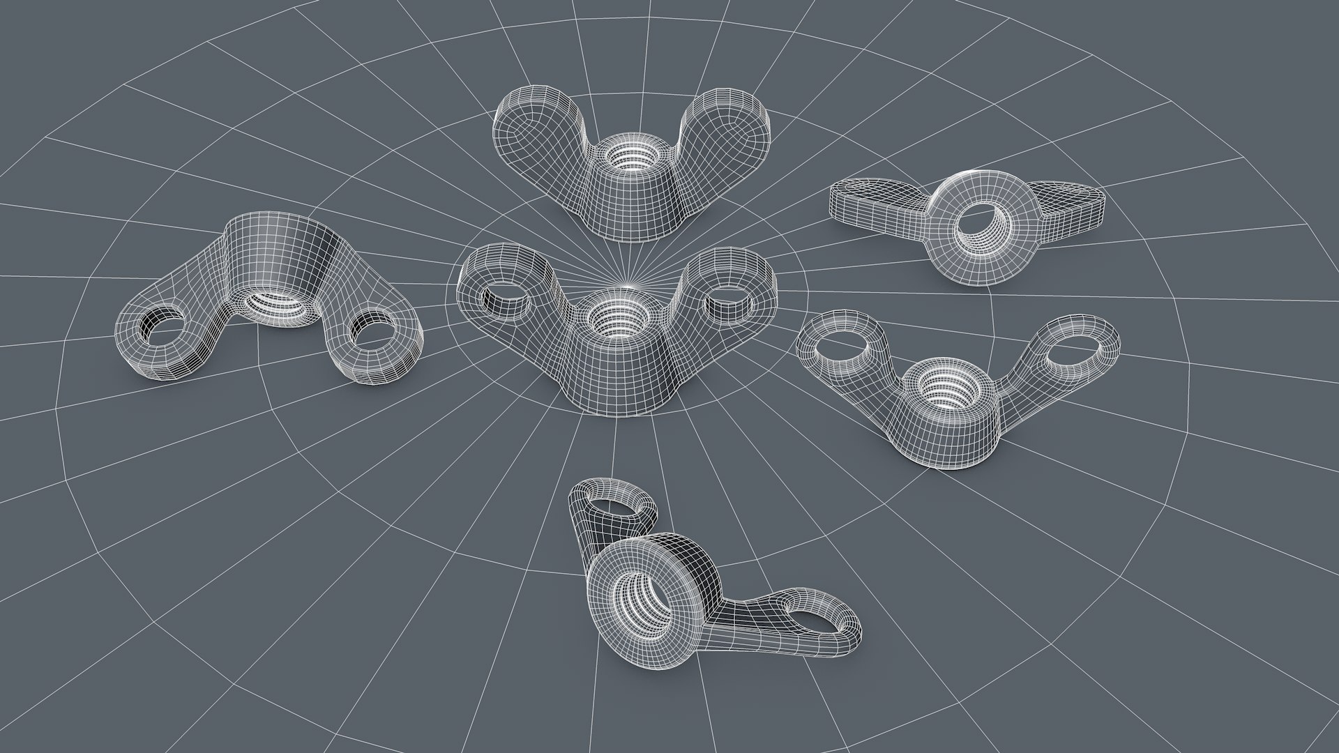 3D Wingnut Nut Model - TurboSquid 1317213