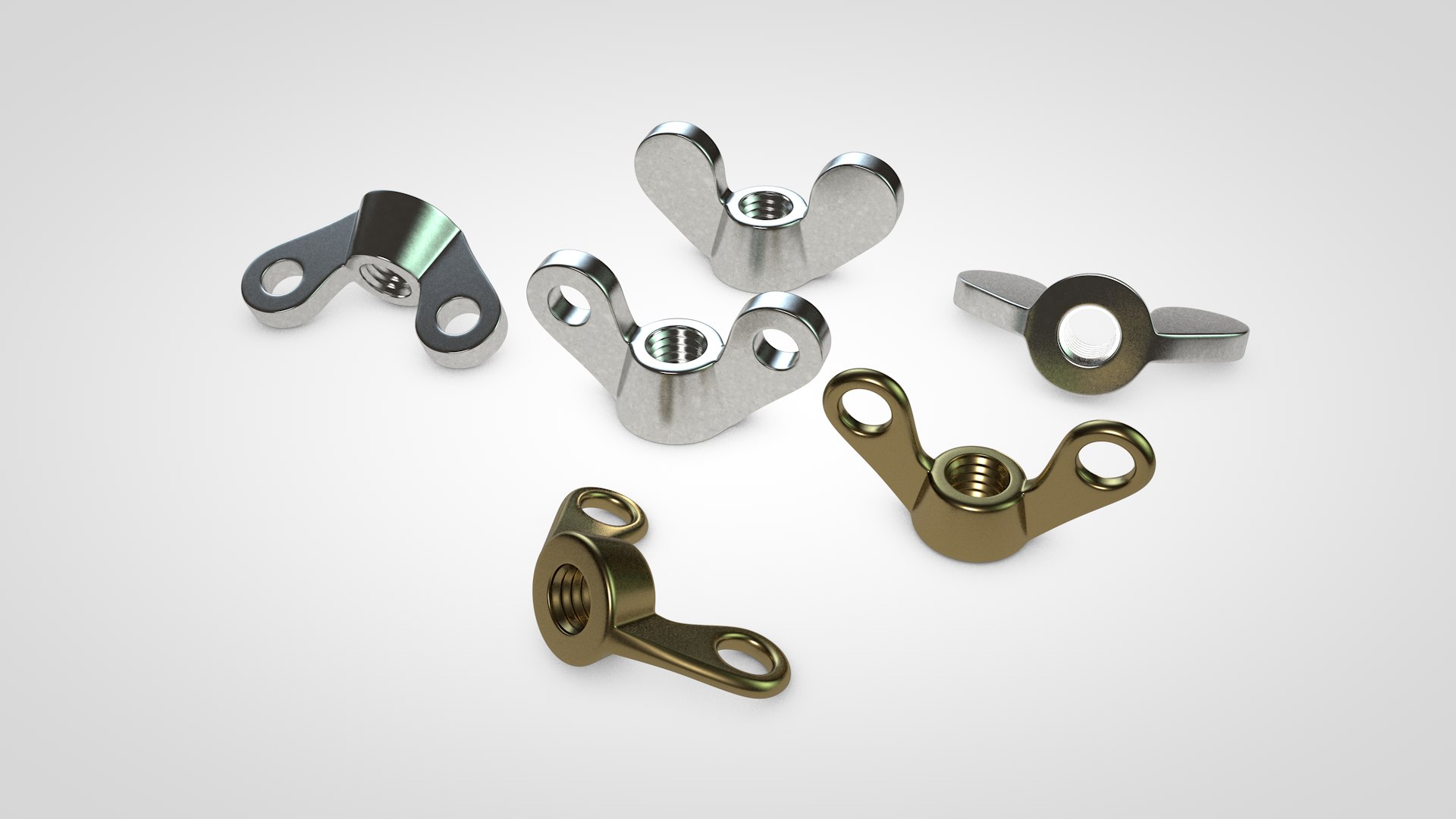 3D Wingnut Nut Model - TurboSquid 1317213