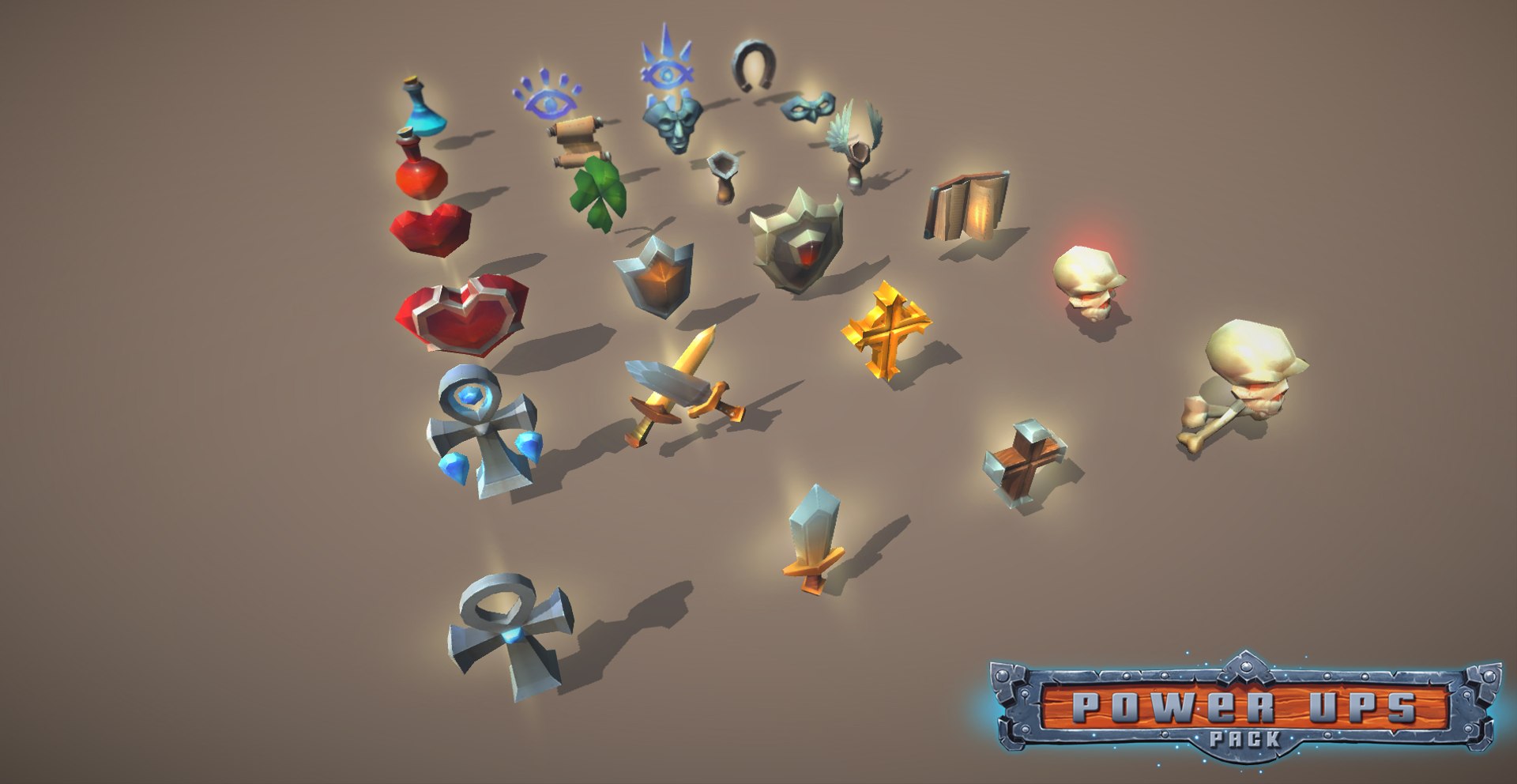 3d Model Pack Power-ups