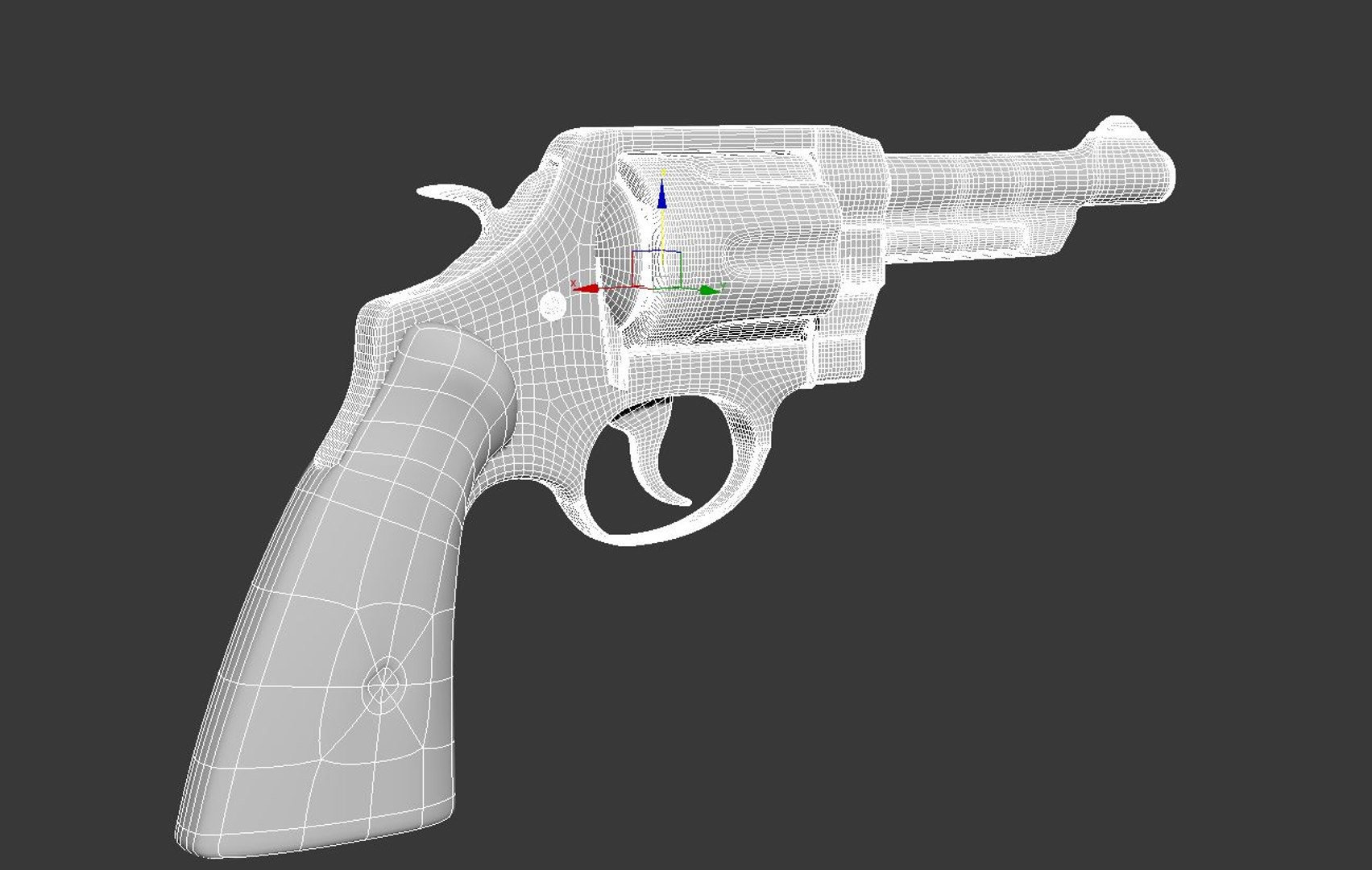 3d revolver model