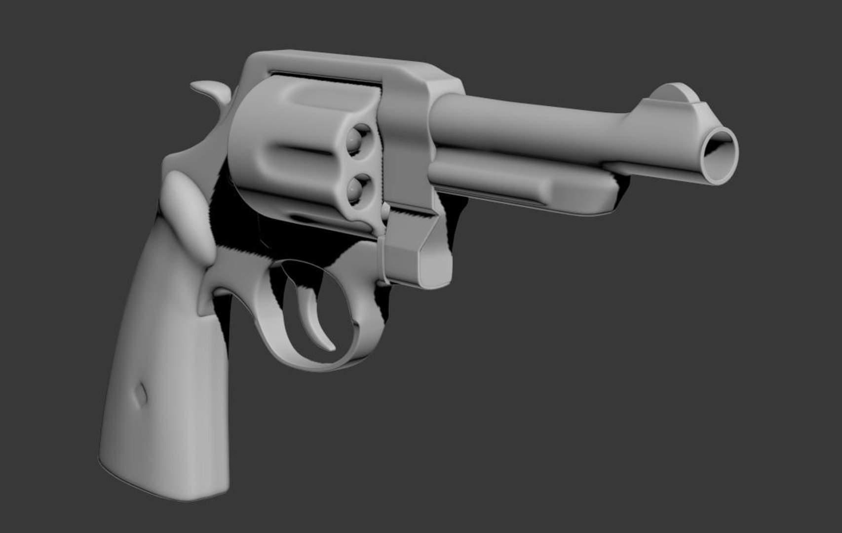 3d revolver model