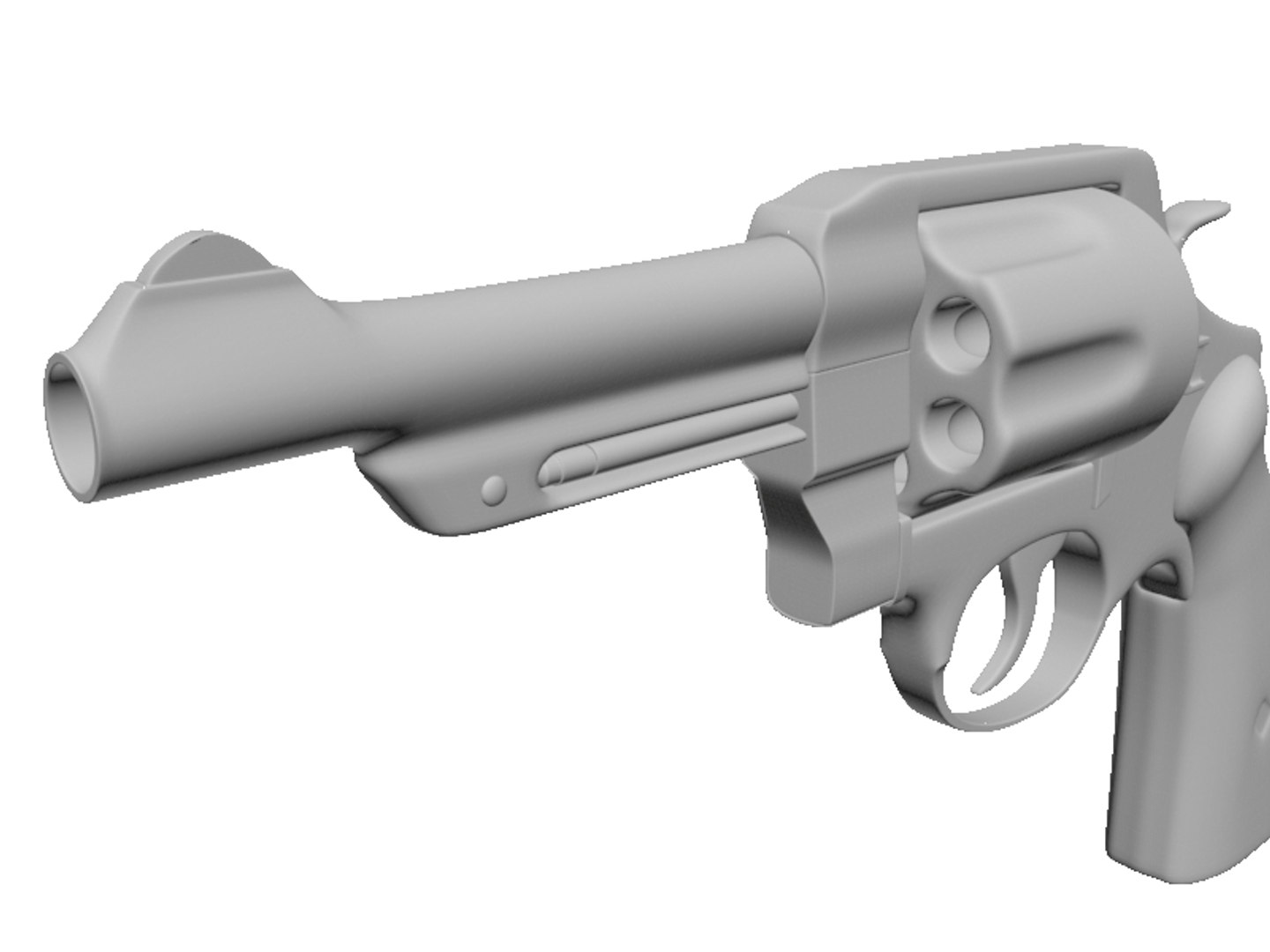 3d revolver model
