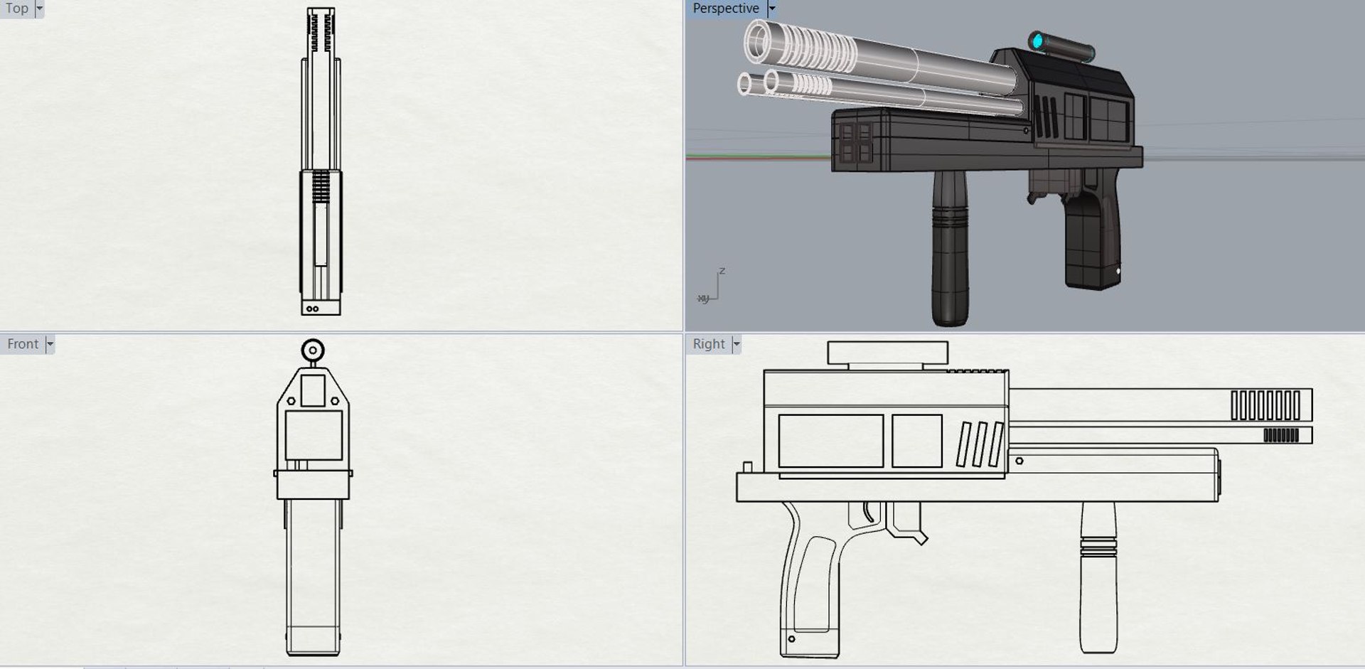3D Ready Futuristic Gun Model - TurboSquid 1452288