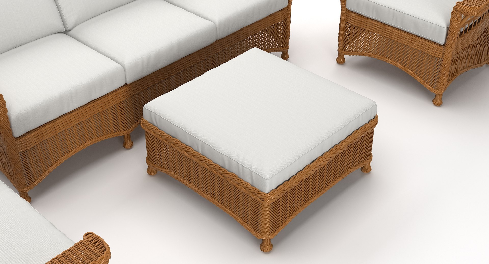 3d Bridgeport Woven Furniture Set Model