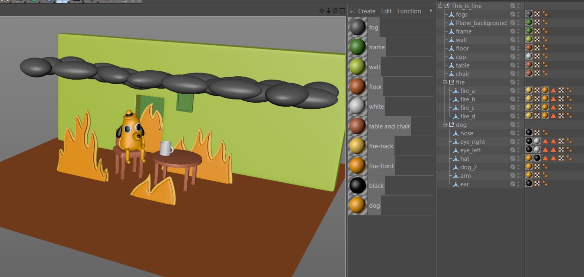 3D This Is Fine Meme Model - TurboSquid 1878861