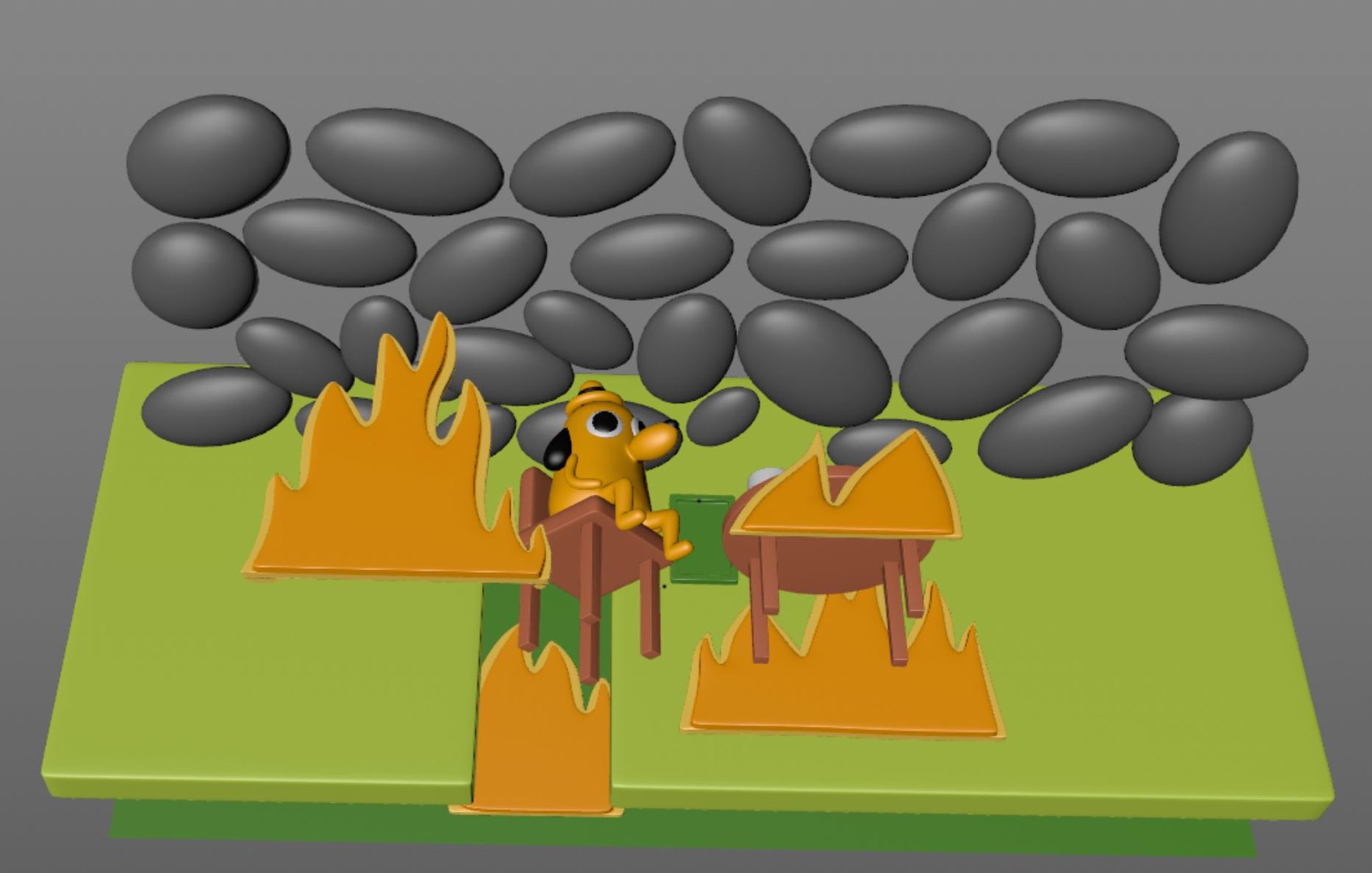 3D This Is Fine Meme Model - TurboSquid 1878861