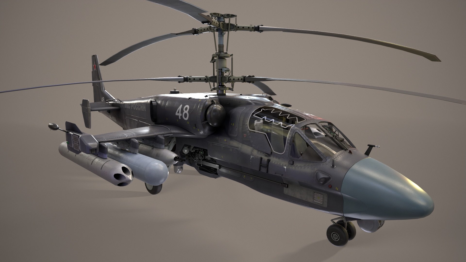 Kamov Ka-52 Alligator Dark Static Model - TurboSquid 1979479