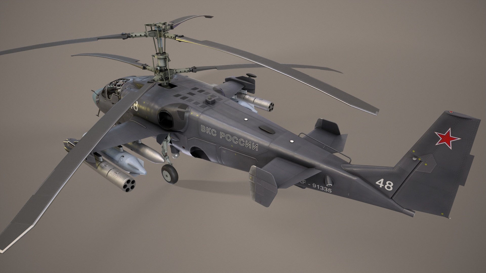 Kamov Ka-52 Alligator Dark Static Model - TurboSquid 1979479