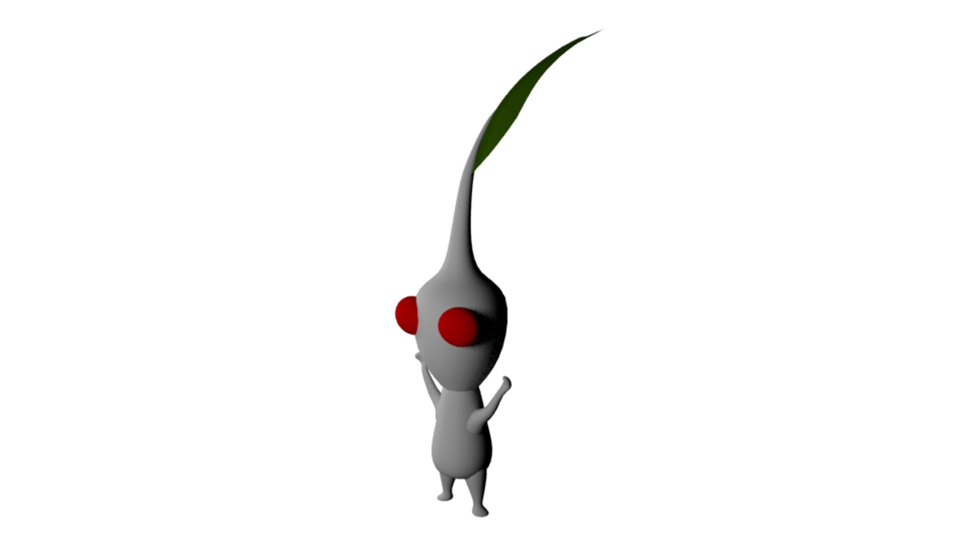 3D Model White Leaf Pikmin - TurboSquid 1650031