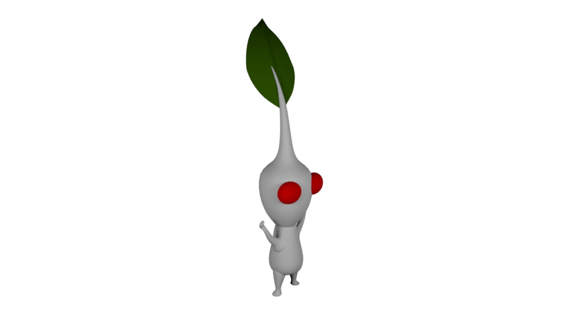 3D Model White Leaf Pikmin - TurboSquid 1650031