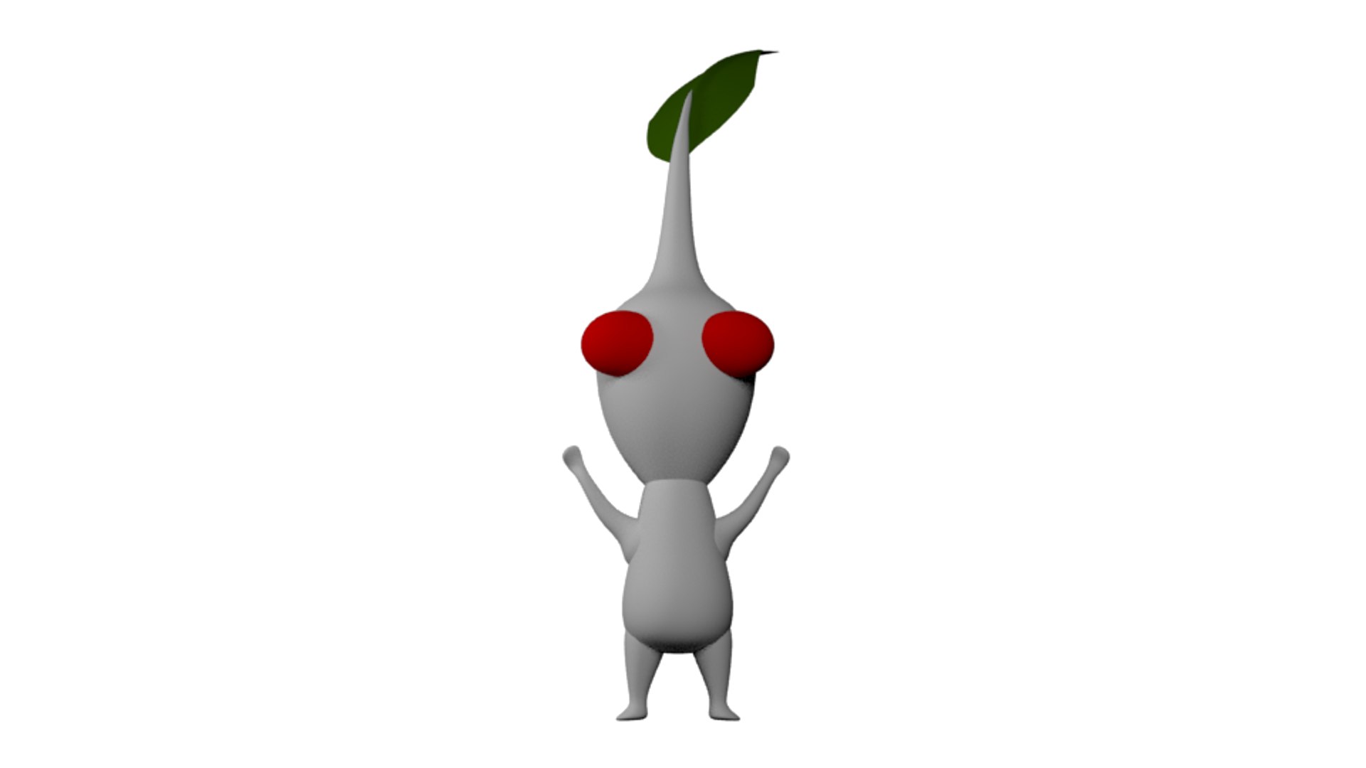 3D Model White Leaf Pikmin - TurboSquid 1650031